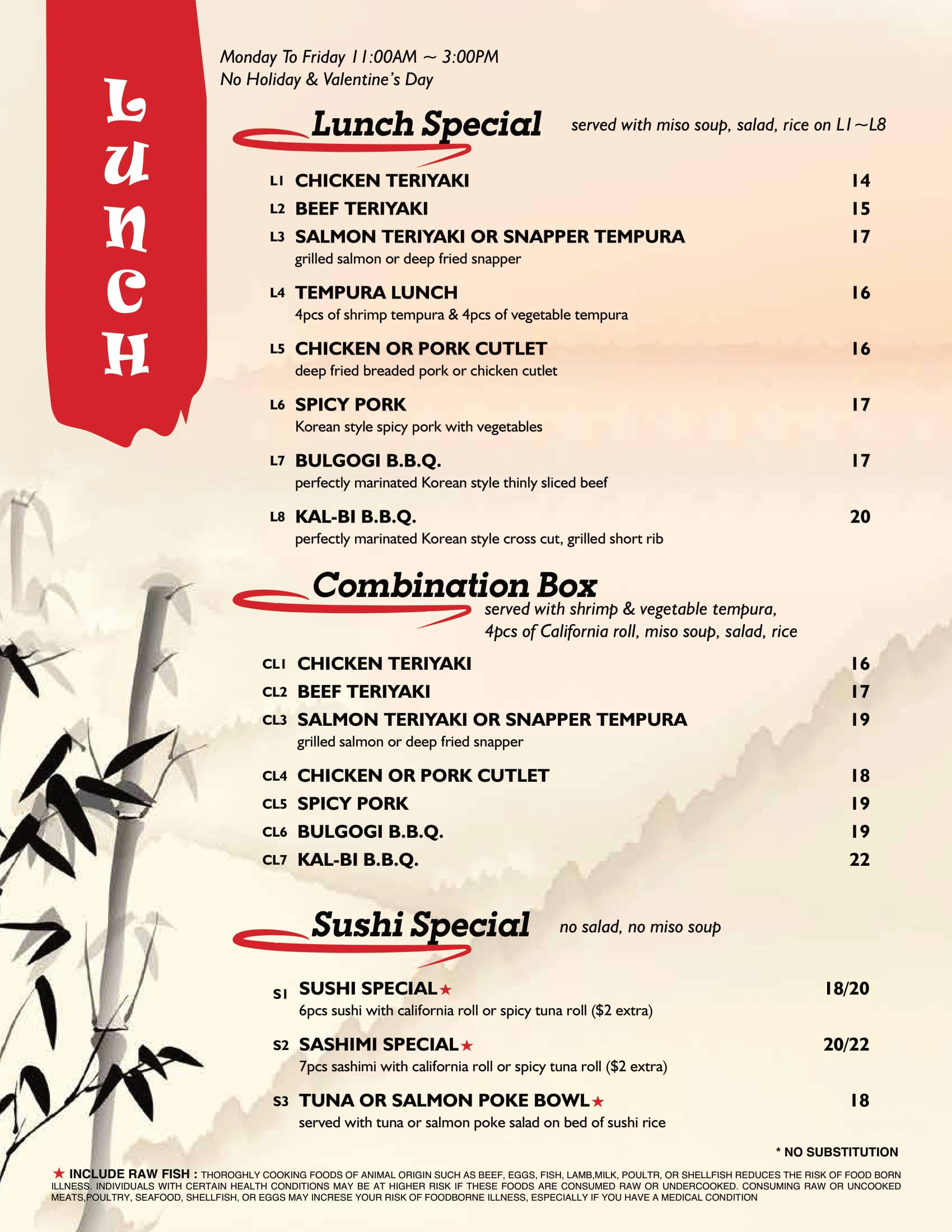 Menu - Yummy Grill & Sushi